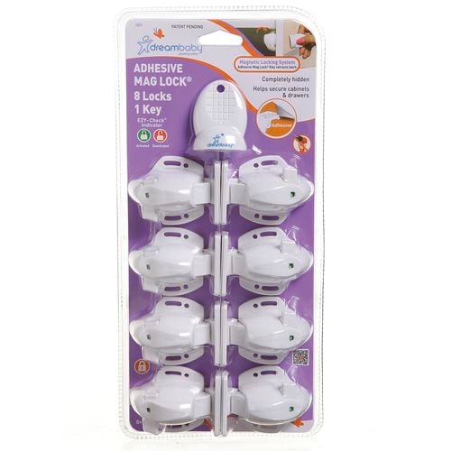 Dreambaby Child Safety Adhesive Mag Lock - 8 Pack - Bunnings Australia