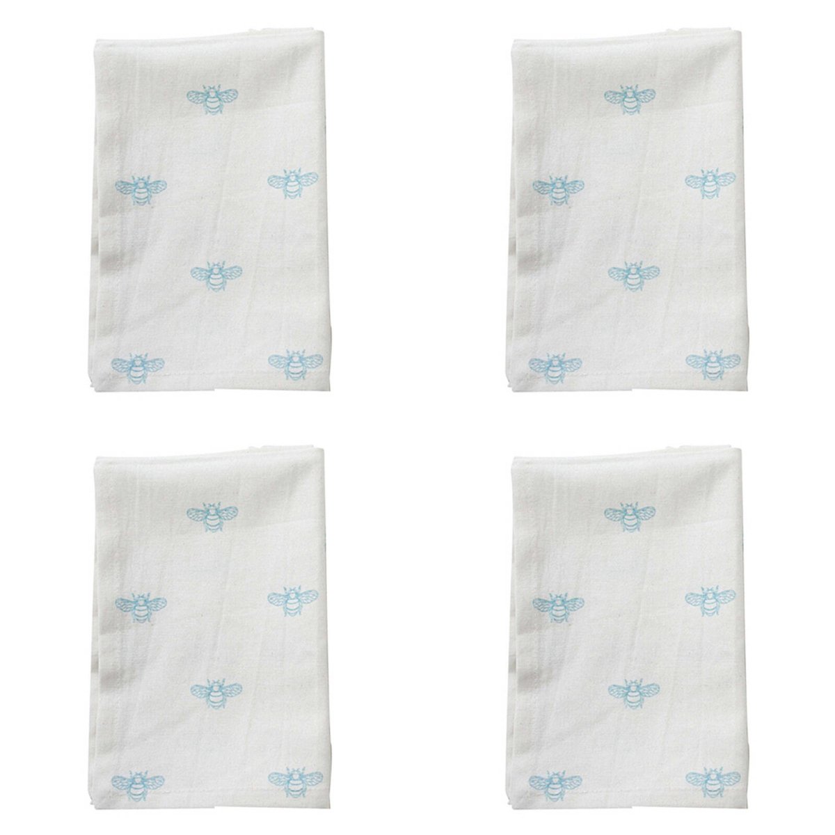 4PK LVD Cotton Stonewash 45cm Square Table Napkin - Bee Blue - Bunnings ...