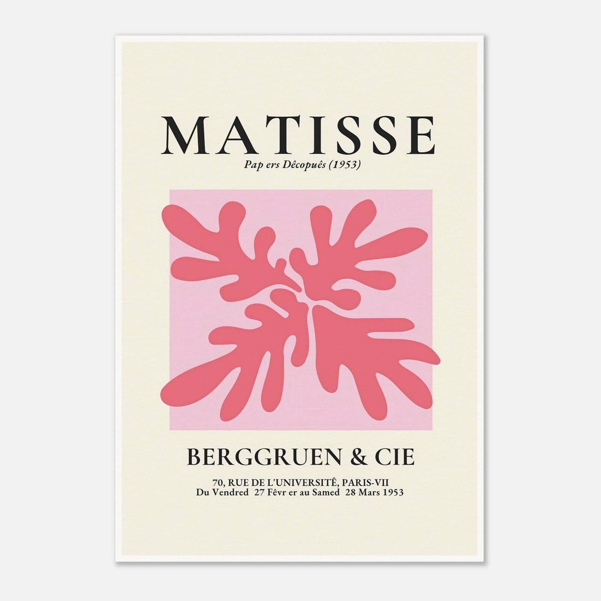 Galrie Henri Matisse Vintage Art Print Exhibition at Berggruen & Cie ...