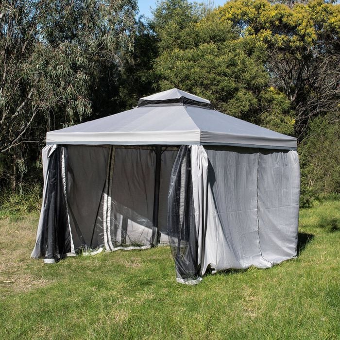 Marquee 3 x 3m Venice Grey Semi Permanent Gazebo - Bunnings New Zealand