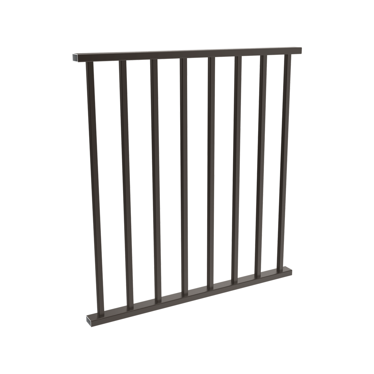 ProtectorAl 350 - 900 x 950mm Black Aluminium Flat Top Square Picket ...