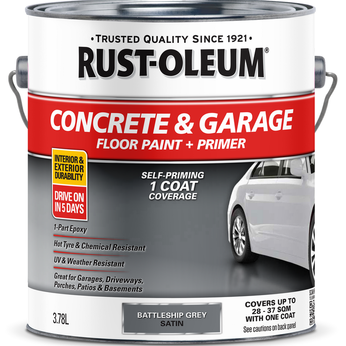 Rust-Oleum 3.78L Battleship Grey Concrete And Garage Floor Paint ...