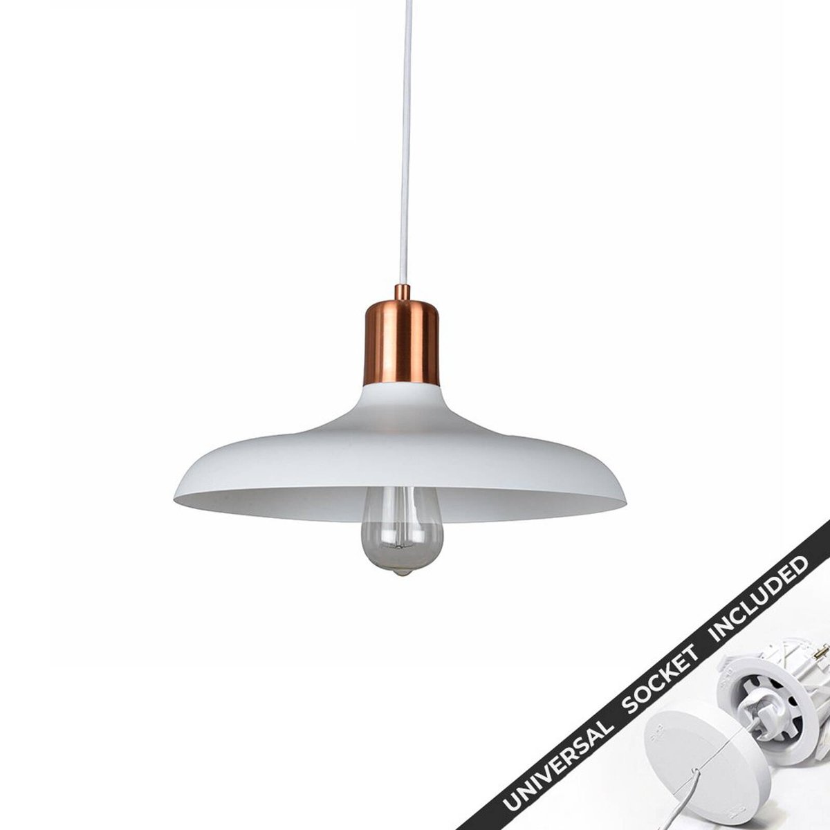 Snap Lighting Pastel Wide Metal Downlight to Pendant Light Conversion ...