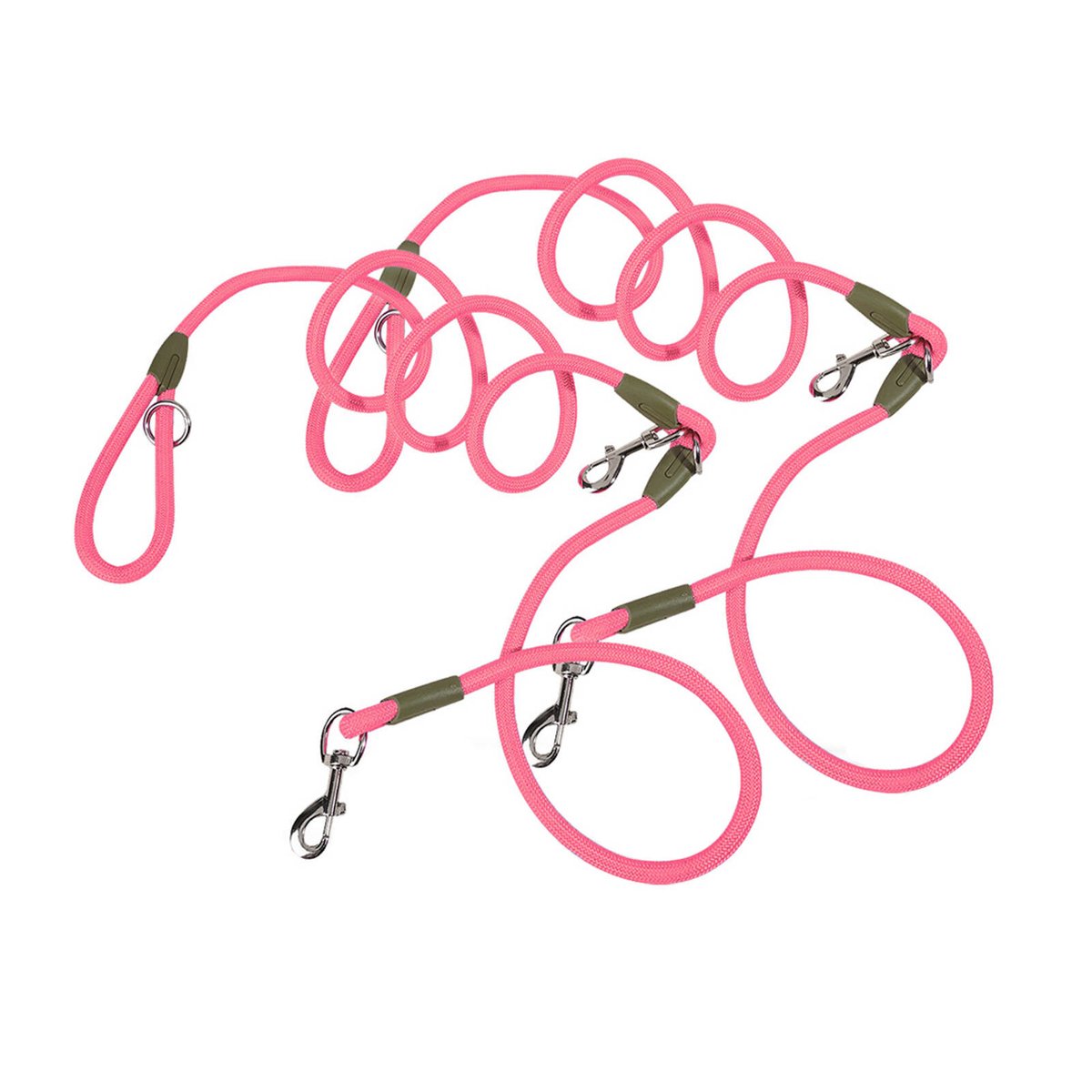 SOGA 2X 220cm Double Ended Pet Leashes – Pink - Bunnings Australia