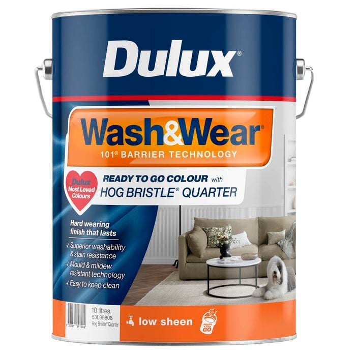 Dulux 10L Hog Bristle Quarter Low Sheen Wash&Wear Interior Paint ...