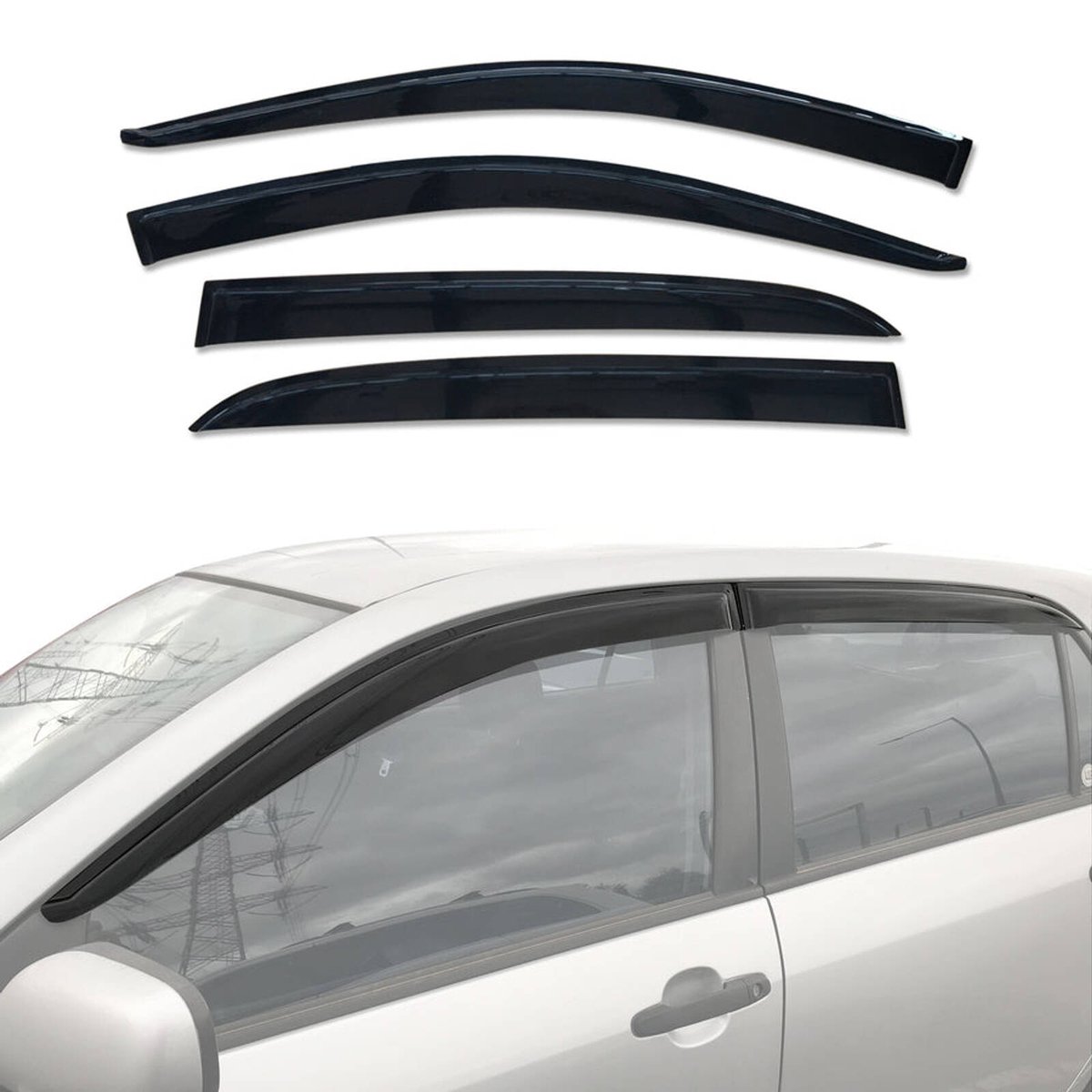 AUSGO Weather Shields for Toyota Corolla Hatch 2001-2007 Weathershields ...