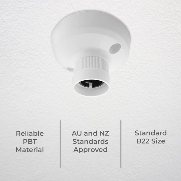 DETA B22 Bayonet Batten Holder - 10 Pack - Bunnings Australia