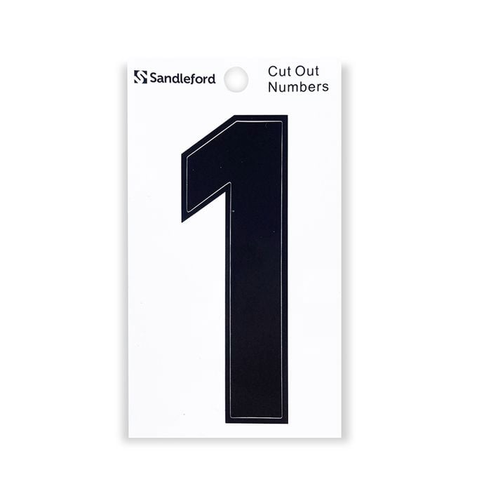 Sandleford 85mm Black Cut Out Self Adhesive House Number 1 - Bunnings ...