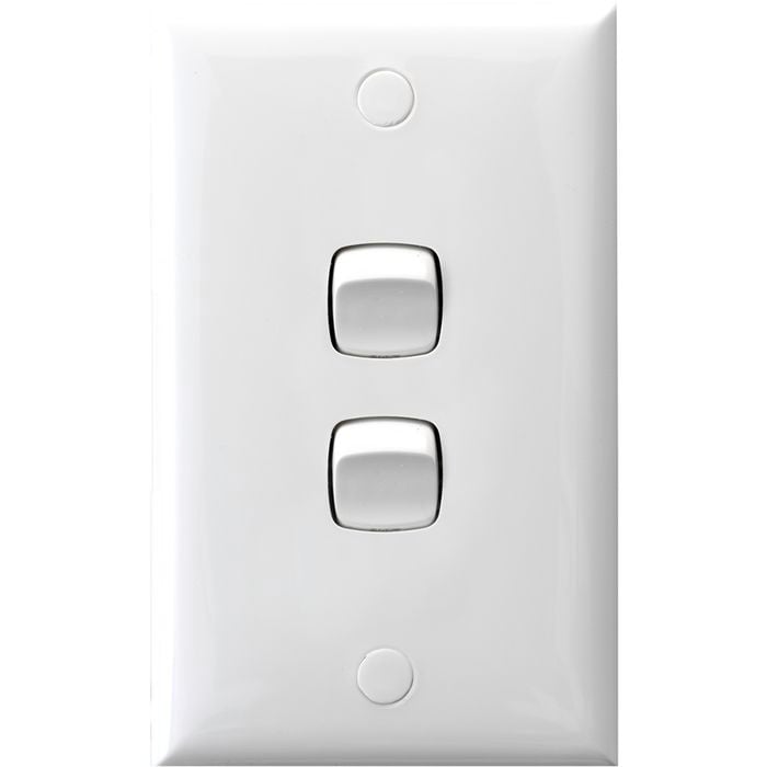 HPM 10A 2 Gang Wall Switch - Bunnings Australia