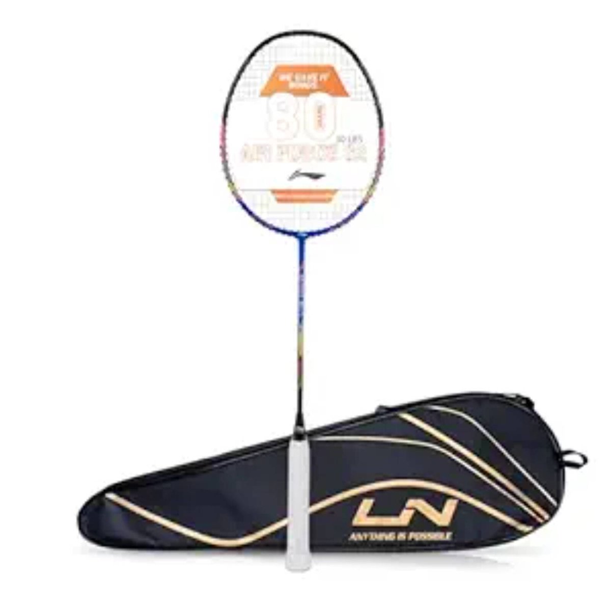 Li-Ning Air Force 80 Lite Carbon Fibre Strung Badminton Racket with ...