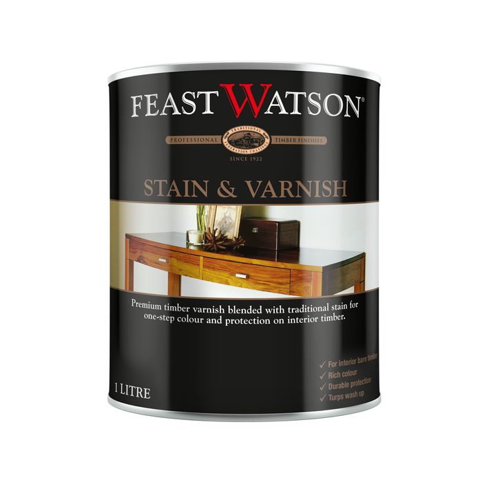 Feast Watson 1L Chocolate Walnut Gloss Stain And Varnish - Bunnings New ...
