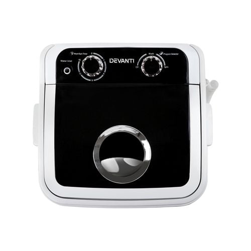 Devanti Portable Washing Machine 4.6KG Black - Bunnings Australia