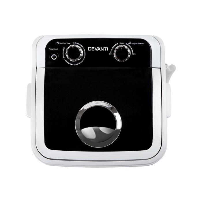 Devanti Portable Washing Machine 4.6KG Black - Bunnings Australia