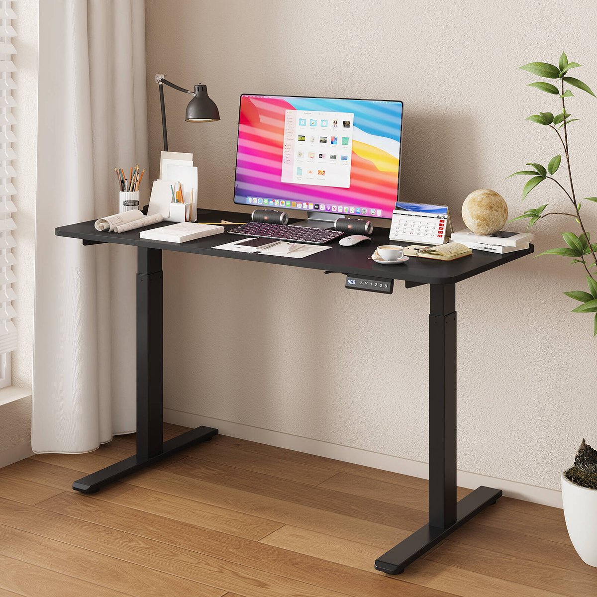 Advwin Electric Standing Desk Dual Motor Height Adjustable Motorised ...