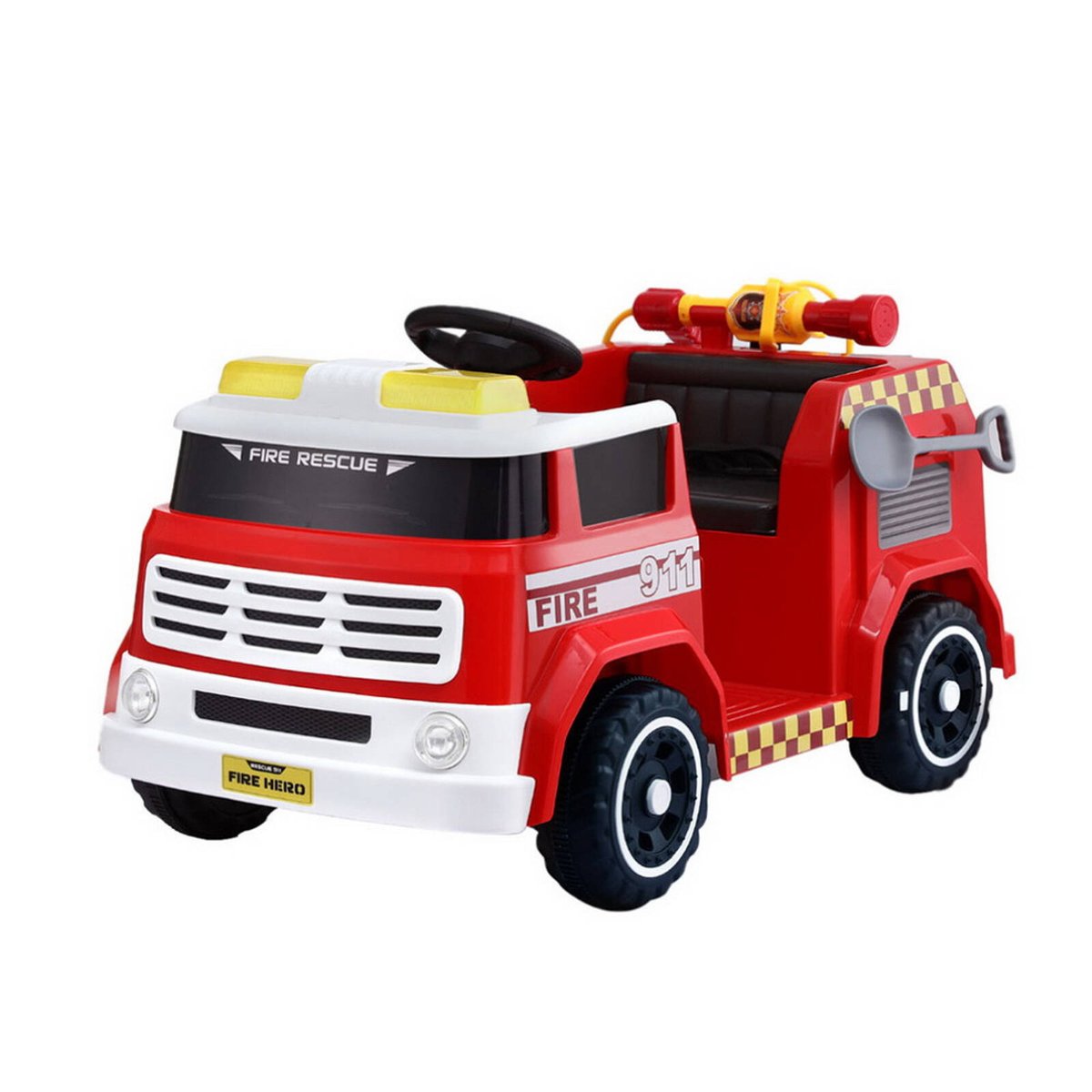 Rigo Kids Ride On Car Electric Fire Engine Fighting Truck with Water ...