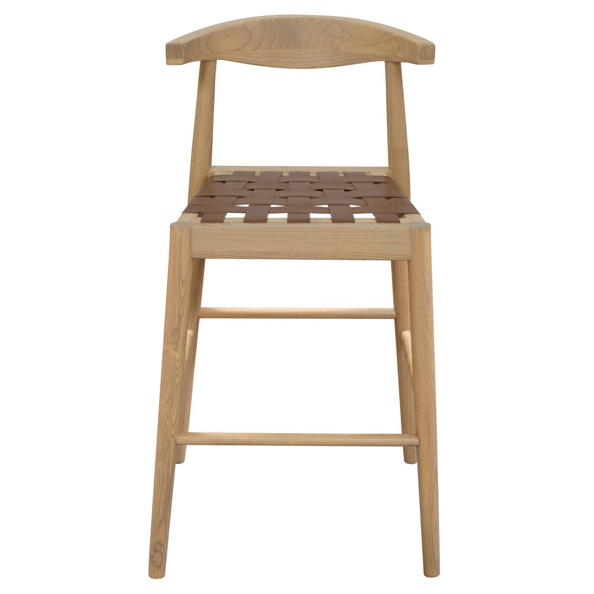 Elliot Leather Kitchen Counter Stool (Natural) - Bunnings Australia