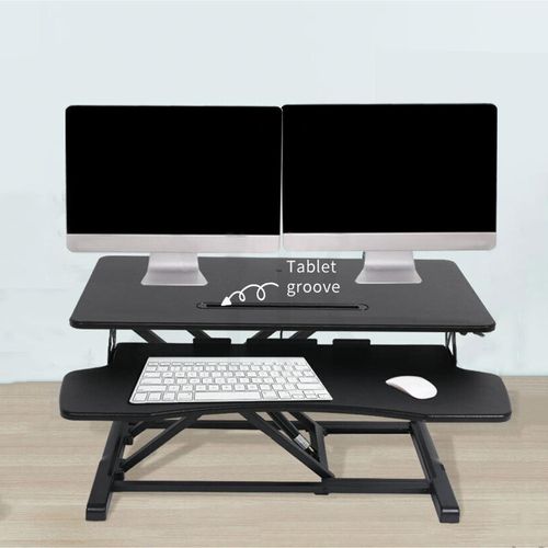 Viviendo Height Adjustable Desk Riser Sit Stand Computer Office ...
