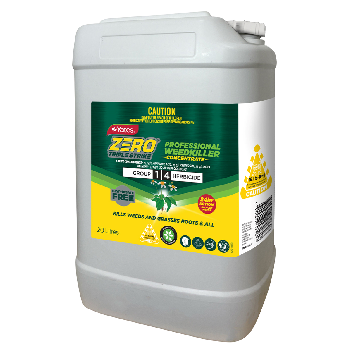 Yates 20L Zero Triple Strike Professional Weedkiller Concentrate ...