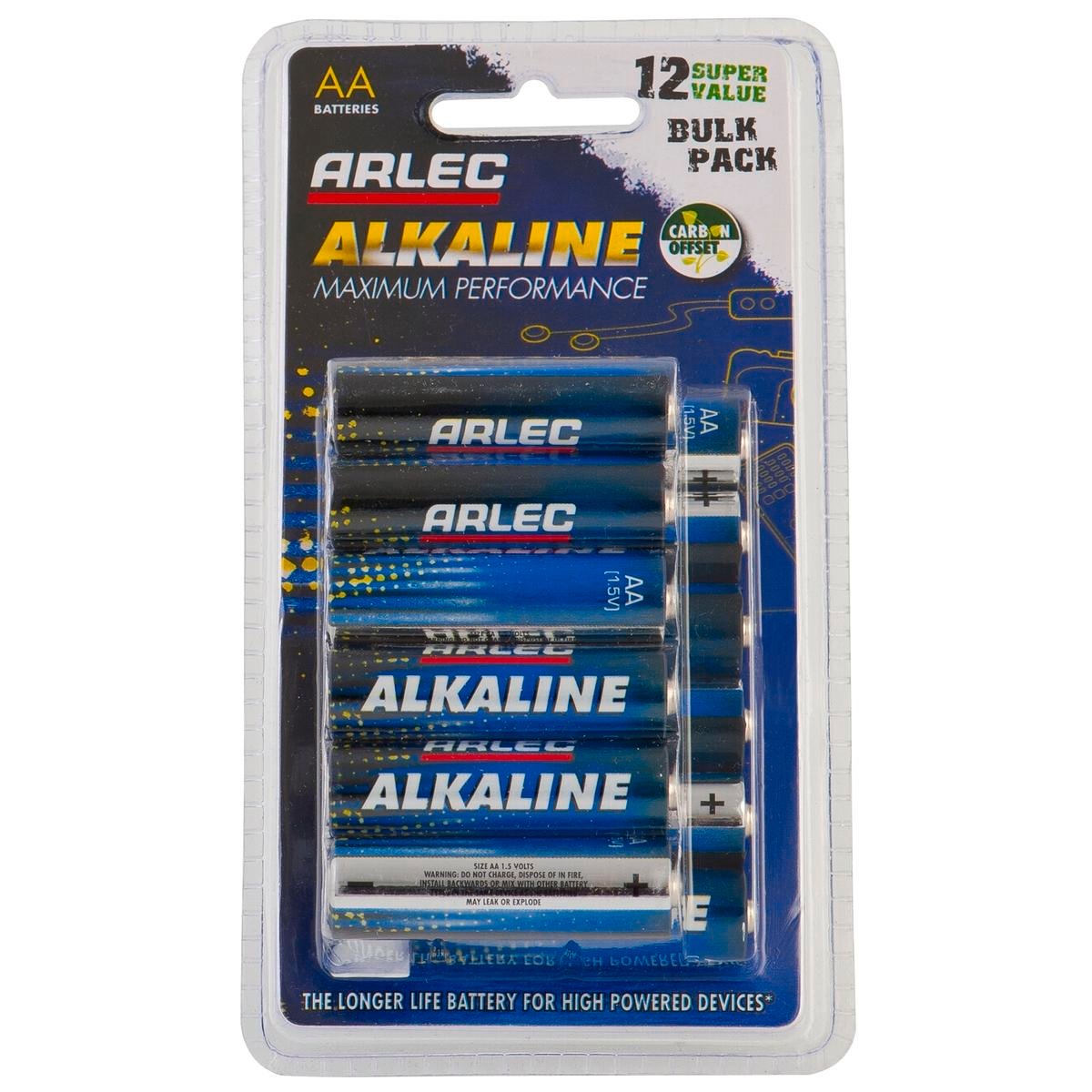 Arlec Battery Alkaline AA 12-pk BA-12AA - Bunnings New Zealand