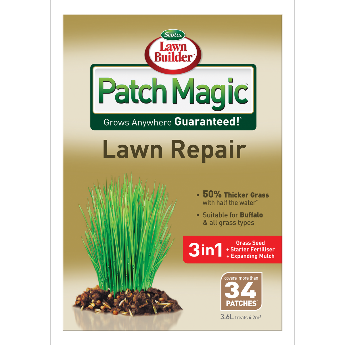 Scotts Lawn Builder 3.6L Patch Magic - Bunnings Australia