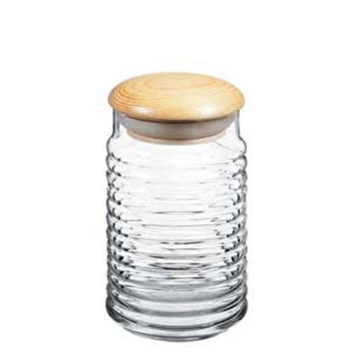 2PK Pasabahce Babylon 1120ml Glass Canister w/ Lid - Clear - Bunnings Australia