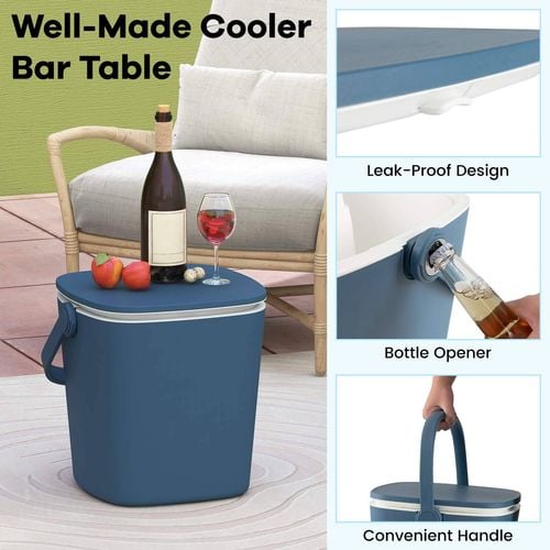 Costway 15L Portable Ice Box Bar Bucket Beverage Cooler Blue - Bunnings ...