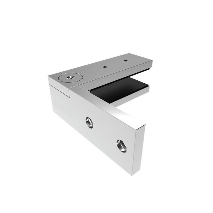 ProtectorAl 27 x 80 x 80mm Stainless Steel Wall to Glass Friction Fit ...
