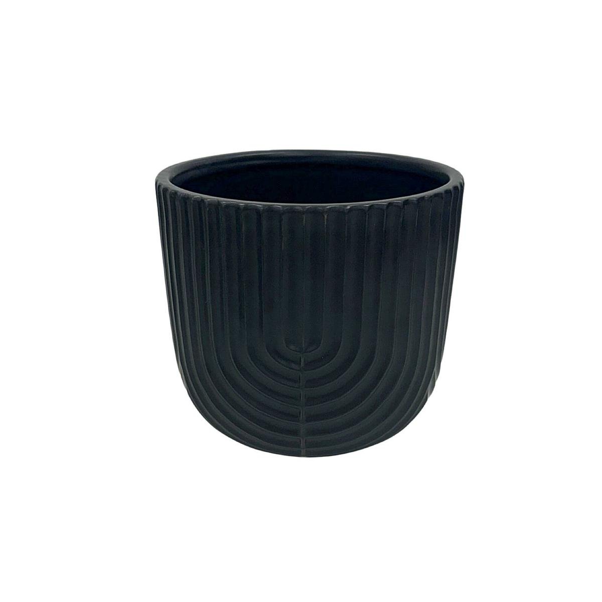 Eden 12cm Black Ceramic Rainbow Pot - Bunnings Australia