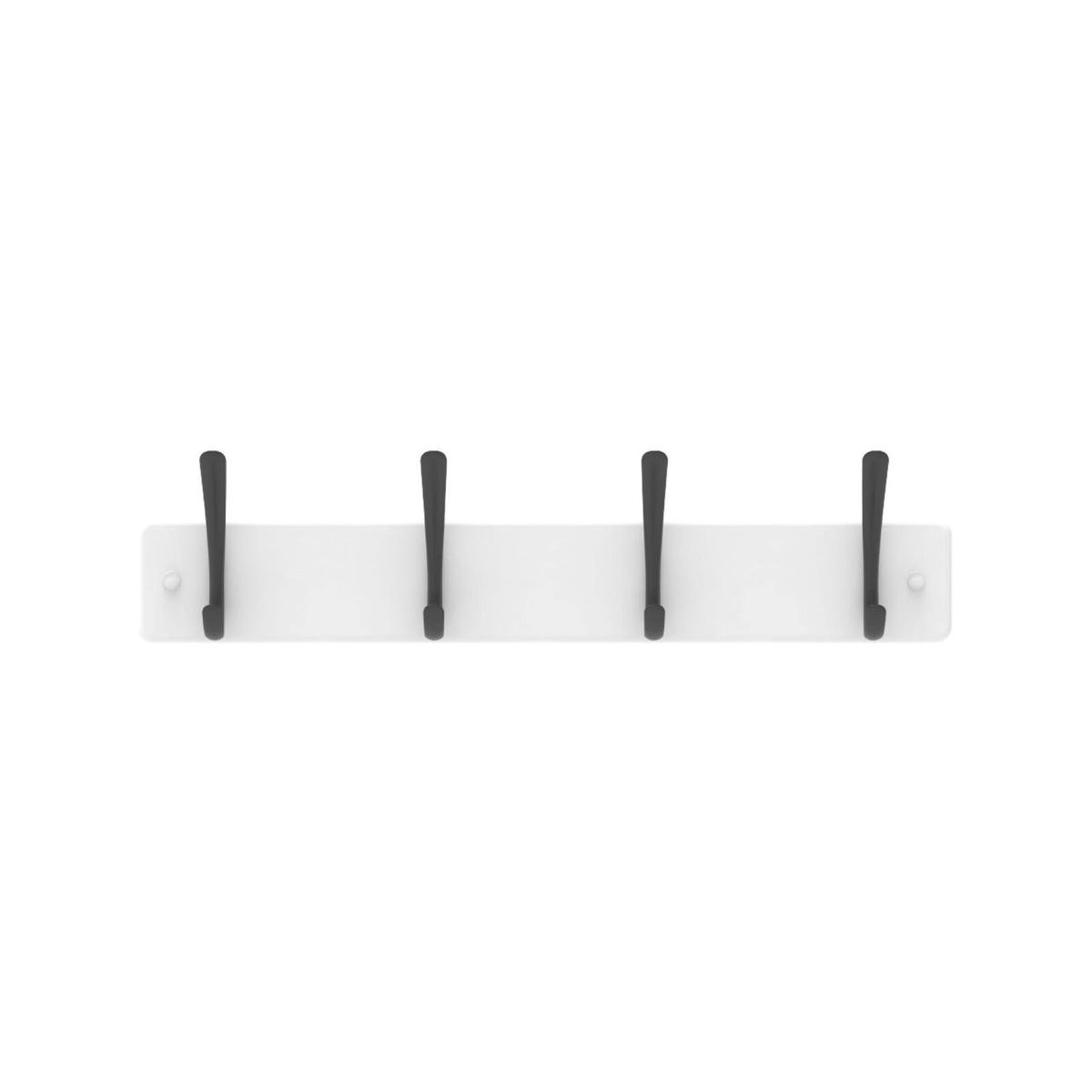 Mode 4 Black Hooks On White Board Hat And Coat Rack - Bunnings New Zealand