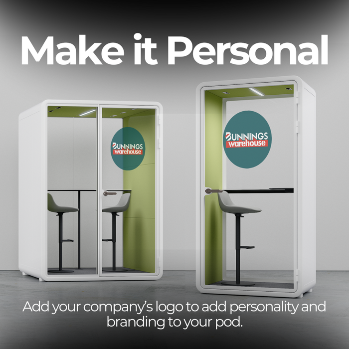 QuietCubes 2 Person Office Pod Black - Bunnings Australia