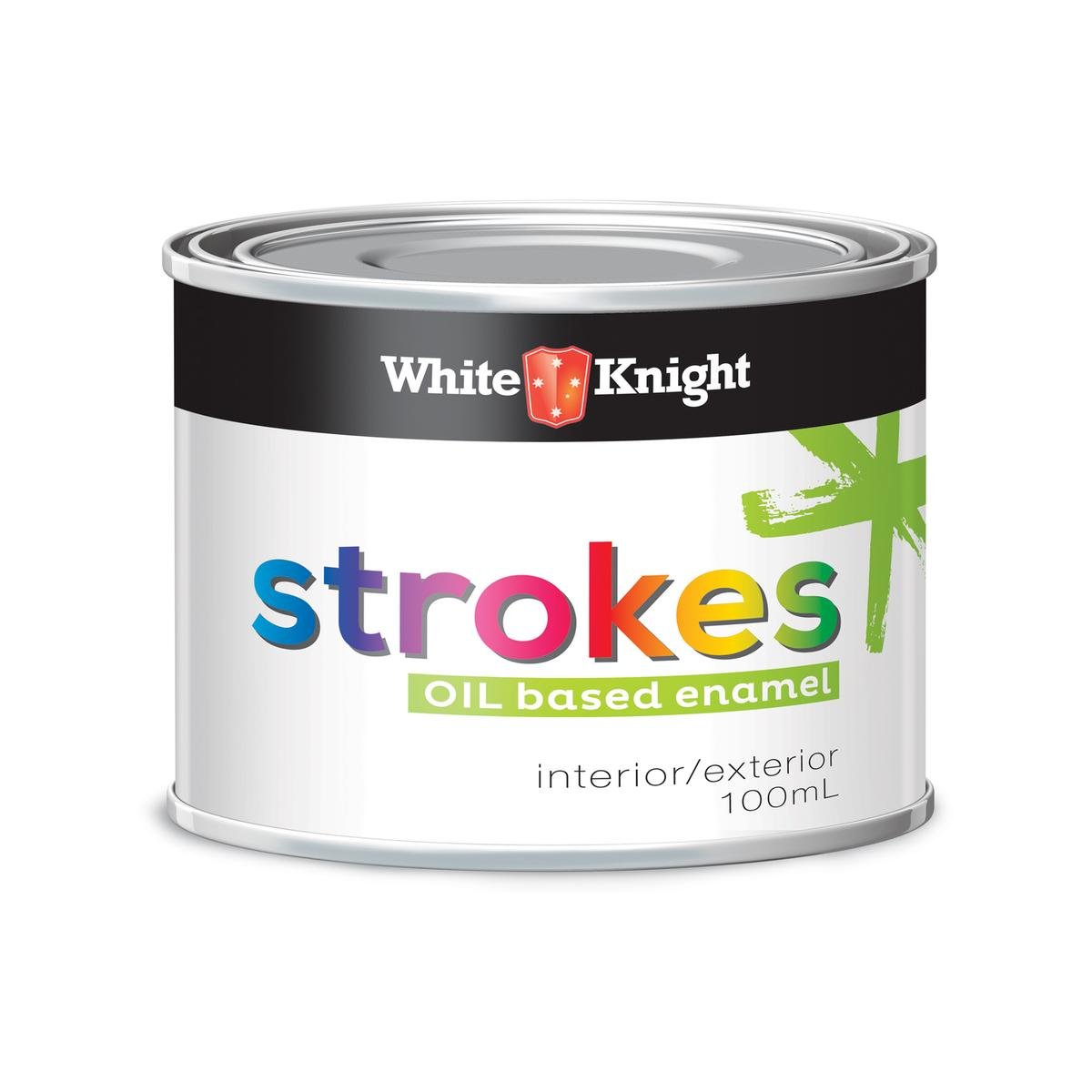 White Knight 100ml Silver Gloss Oil Based Strokes Enamel Paint ...