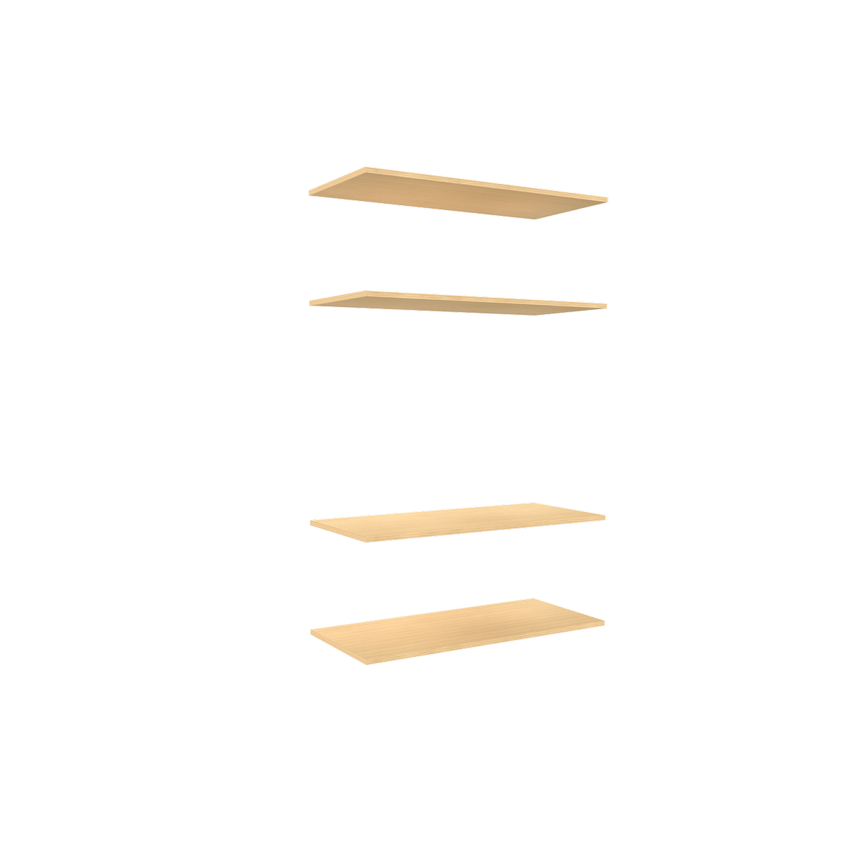 Lugna Sand 4 Shelf Insert Kit - To Suit 900 x 380mm Cabinet Shell ...