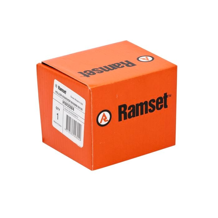 Ramset 4 x 8mm 0 - 5mm Hollow Wall Anchor - 100 Pack - Bunnings Australia