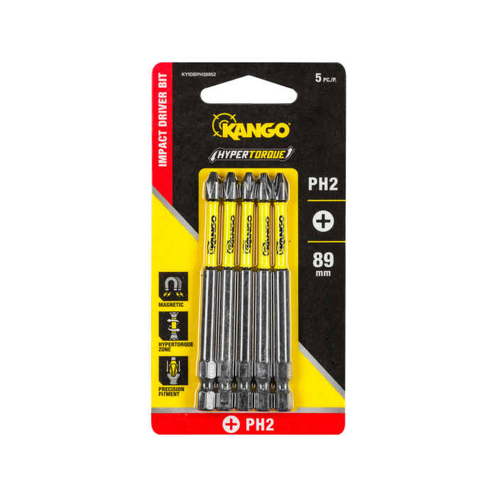 Kango Hypertorque 89mm PH2 Impact Driver Bit - 5 Pack - Bunnings New ...