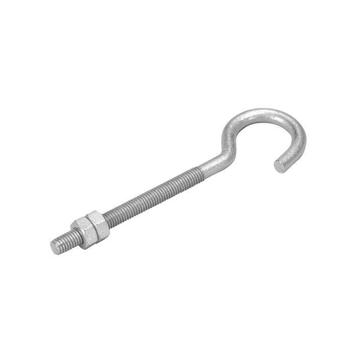Pinnacle M6 x 107 x 20mm Galvanised Hook Bolt - 2 Pack - Bunnings Australia
