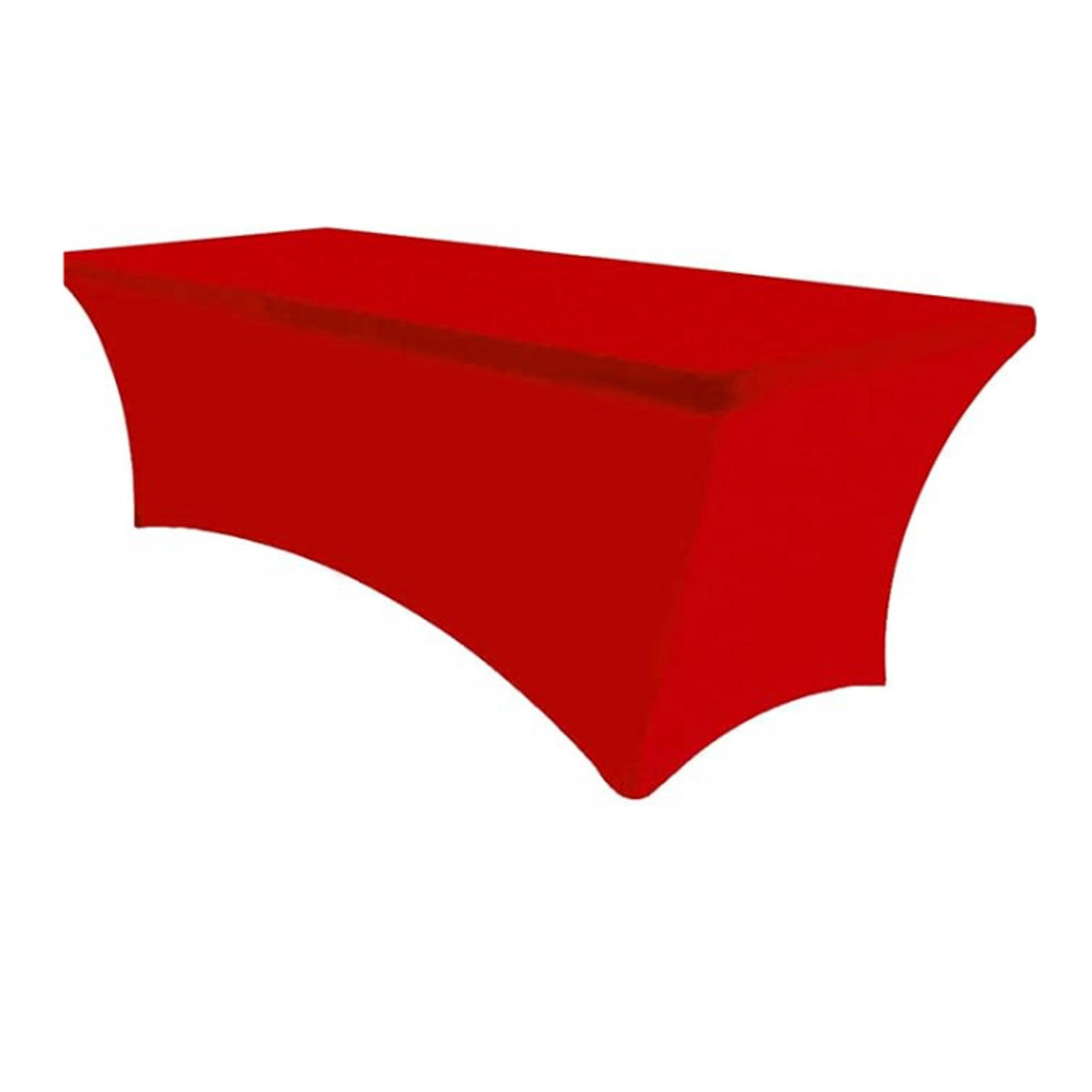 Just Party Linen 6ft (183cm) Rectangular Spandex Tablecloth - Red ...