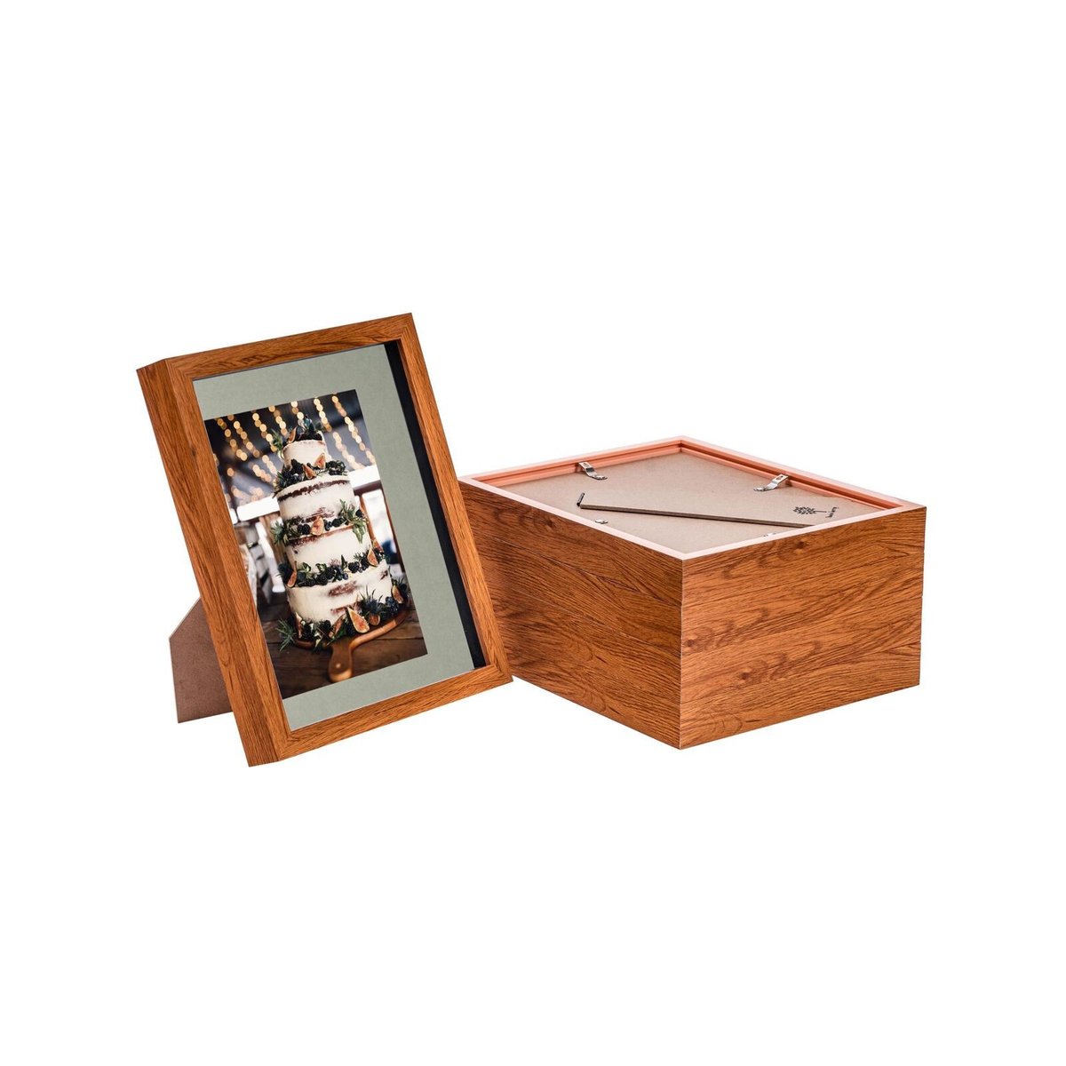 Nicola Spring Acrylic 3D Box Photo Frames with 5" x 7" Mounts - 8" x 10 ...