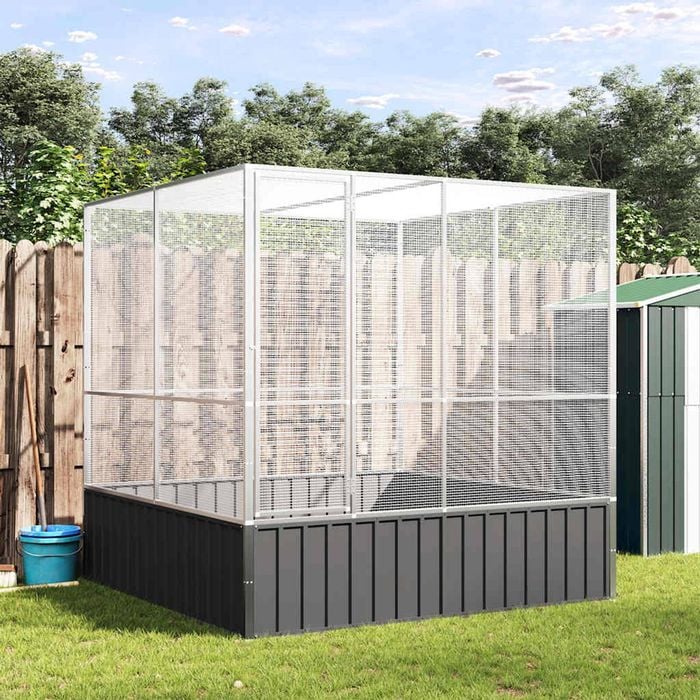 vidaXL Aviary with Extension Budgie Finch Pigeon Cage Parrot House ...