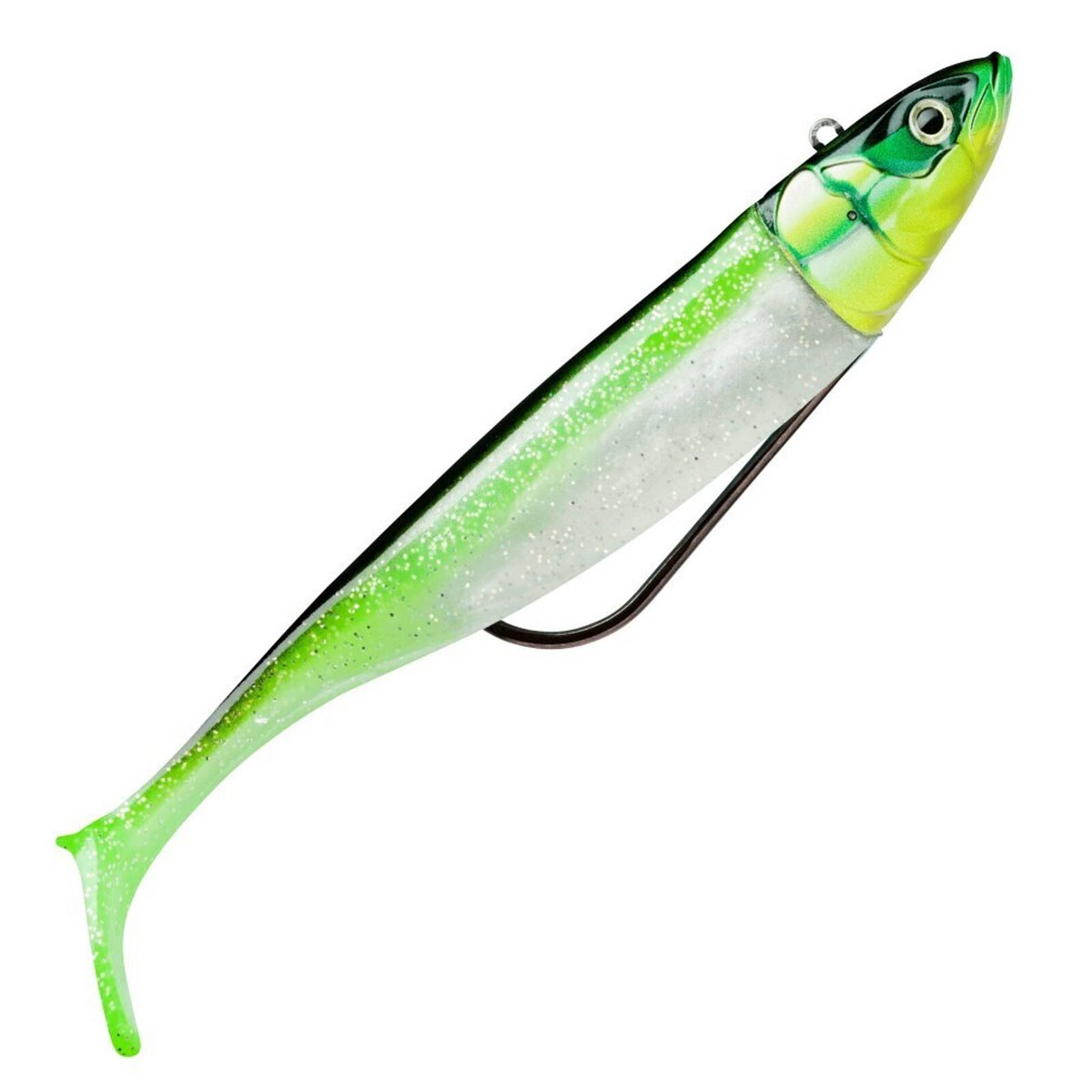 2 Pack of Rigged 12cm Storm Biscay Shad Soft Body Fishing Lures ...