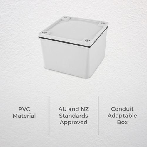 DETA 108mm Weatherproof Junction Box IP56 - 108 x 108 x 76mm - Bunnings ...