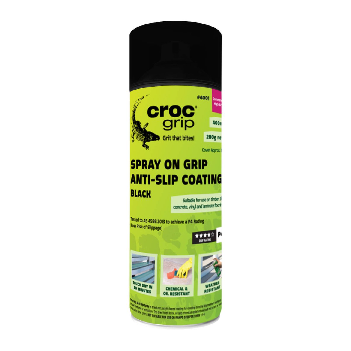 Croc Grip Spray On Black Anti-Slip Coating - Bunnings Australia