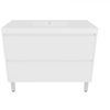 Forme Razor 900mm Freestanding Vanity With Polymarble Top - White ...