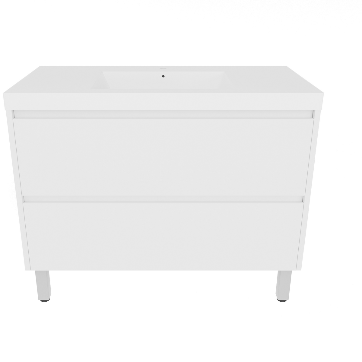 Forme Razor 900mm Freestanding Vanity With Polymarble Top - White ...