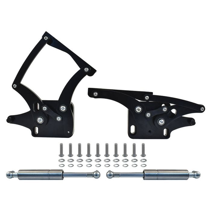 Ford Mustang 1964-66 Bonnet Hinge Kit, Black Billet Aluminium ...