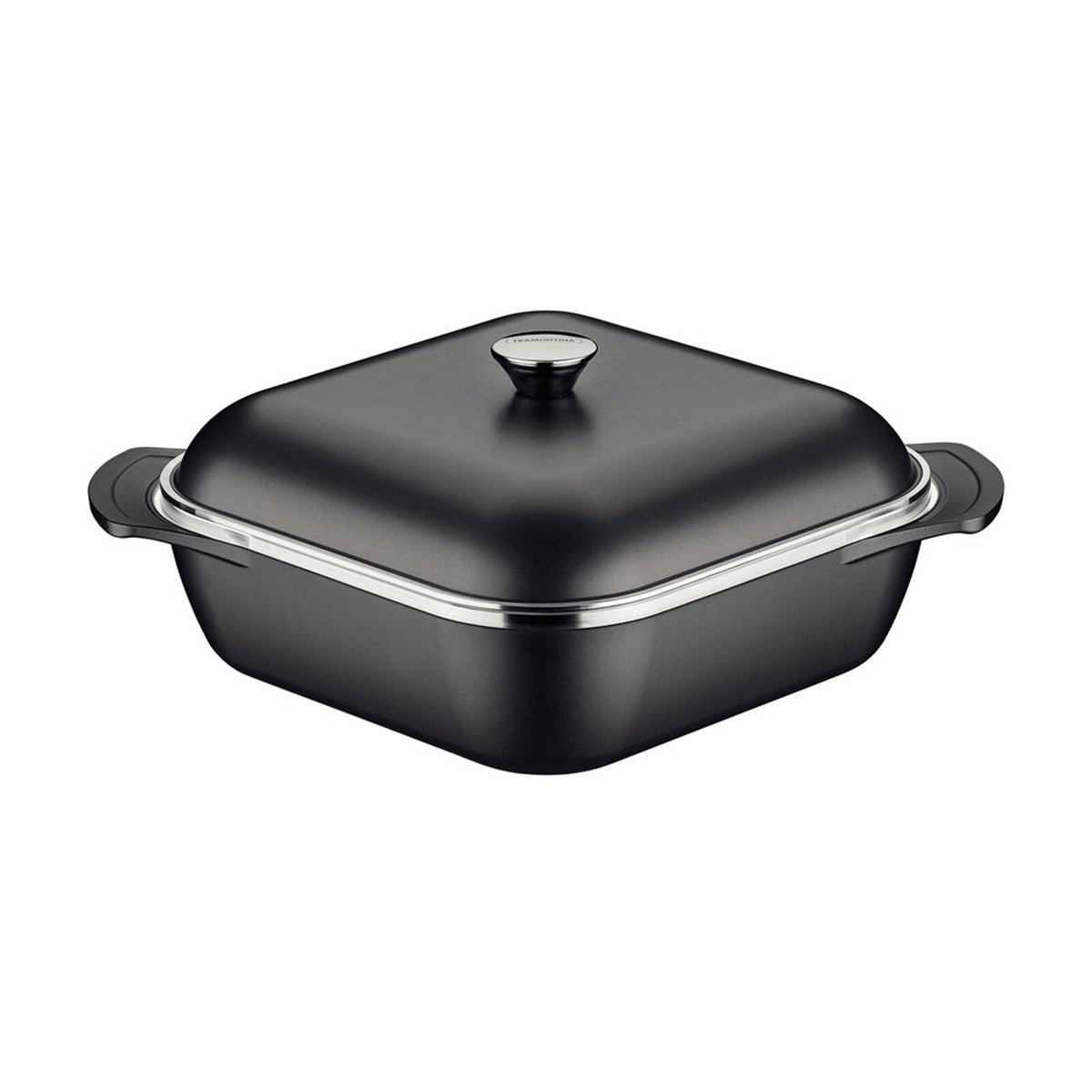 Tramontina Lyon Square Pot 28cm 5.5l - Black - Bunnings Australia