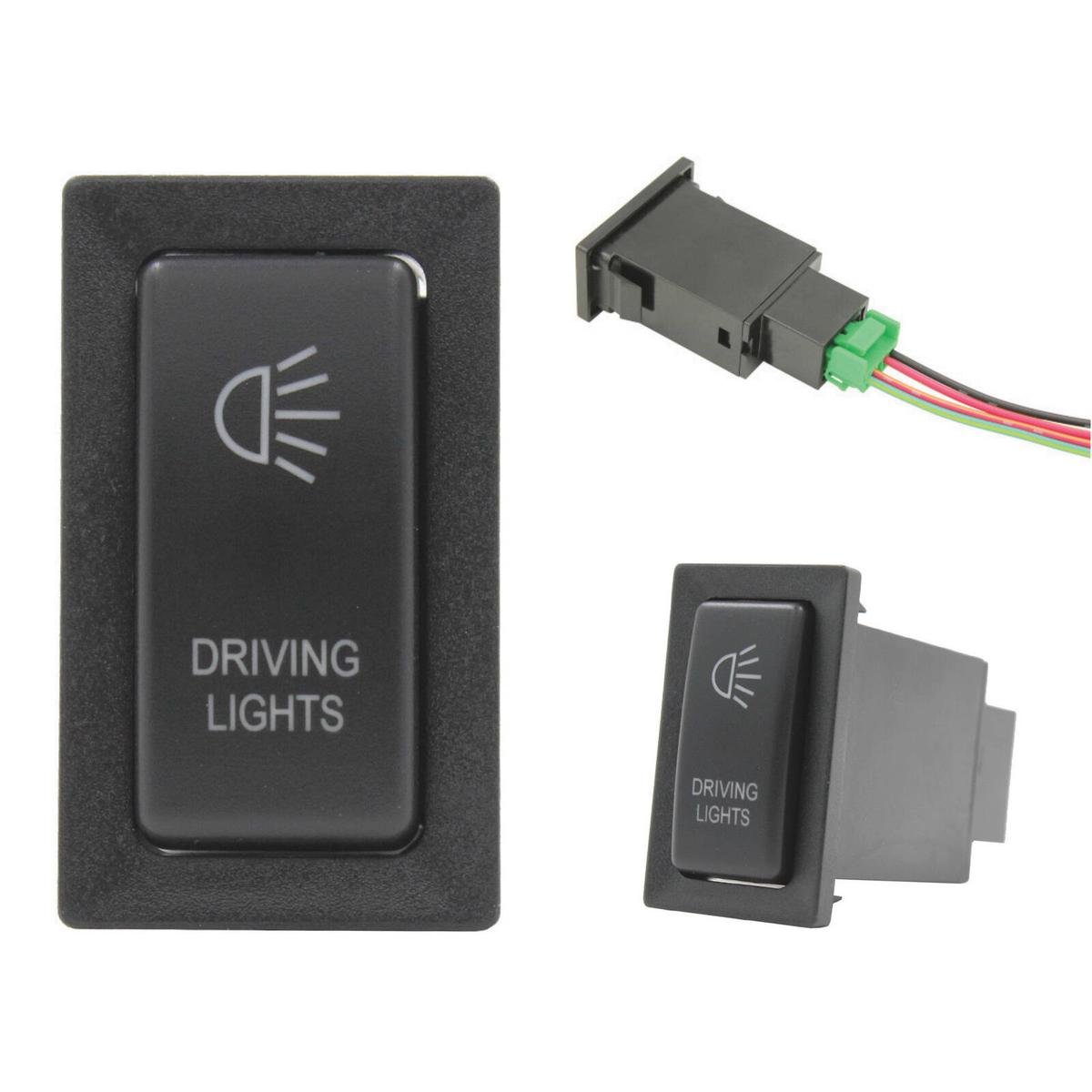 Switch Boss Vertical Push Switch fits pre-2002 Toyota 75/78/79/80/90/95 Series - Driving Lights ...