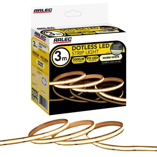 Arlec 3m Warm White Dotless Strip Light - Bunnings Australia