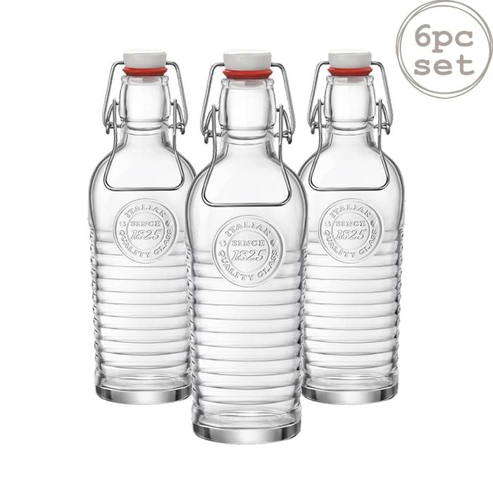 Bormioli Rocco Officina 1825 Swing Top Water Bottles Set - 6pc - Bunnings Australia