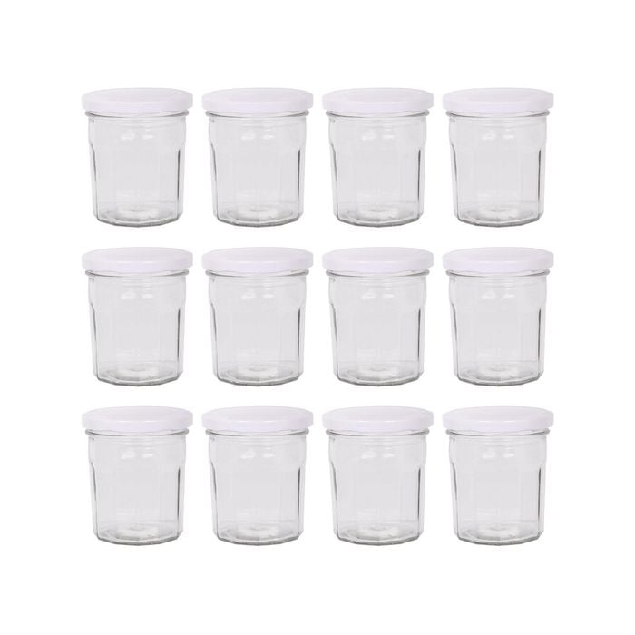 Argon Tableware Glass Jam Jars - 310ml - Pack of 12 - Bunnings Australia