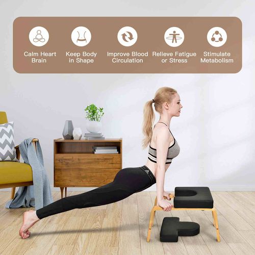 Costway Multifunctional Yoga Pilates Bench Detachable Exercise Chair ...